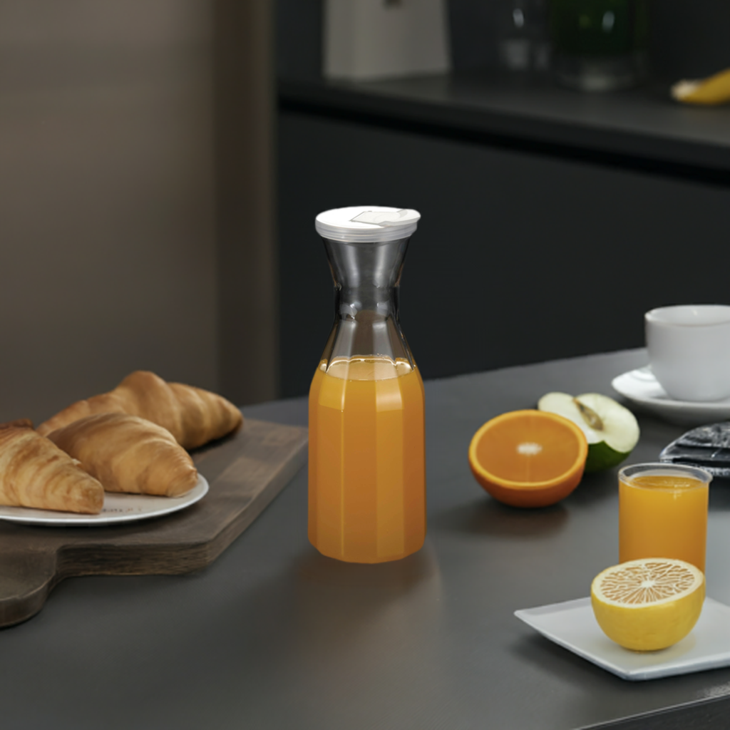 Acrylic 1-Qt. Carafe W/ Plastic Lid – Clear Home Decor