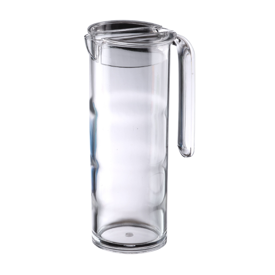 Acrylic 1.5L Round Pitcher W/ 4 Nesting Tumblers – Clear Home Decor