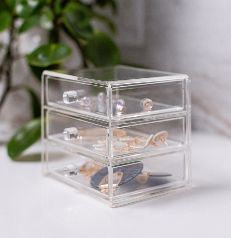 Acrylic Medium 3-Drawer Chest – Clear Home Decor