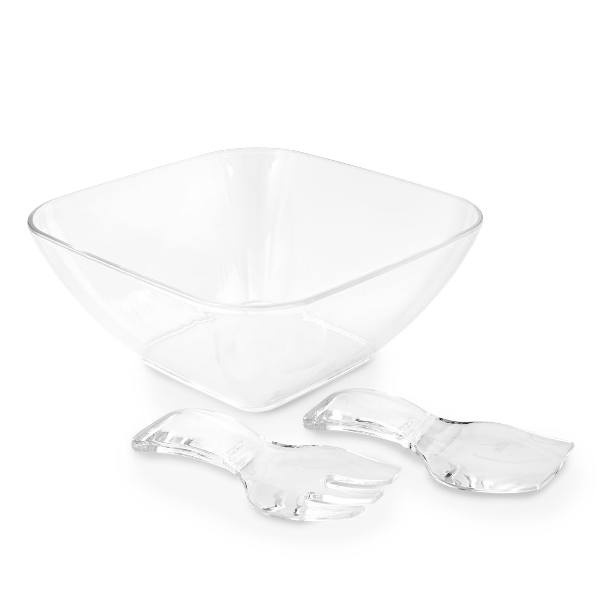 Acrylic Large Square Salad Bowl – Clear Home Decor