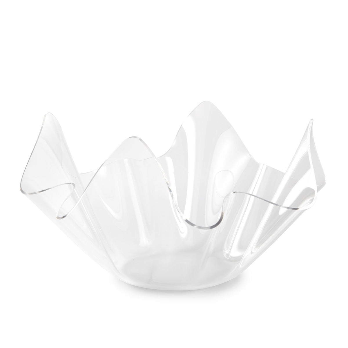 Acrylic 16" Ruffle Shaped Bowl – Clear Home Decor