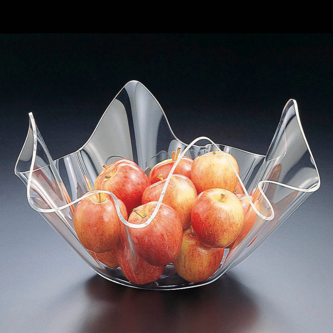 Acrylic 16" Ruffle Shaped Bowl – Clear Home Decor