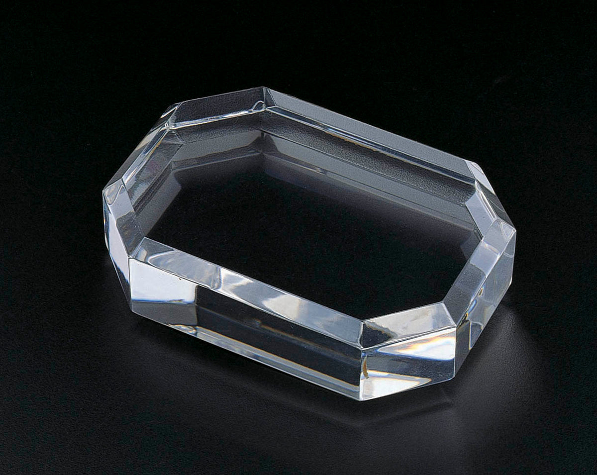 Acrylic Octagon Beveled Edge Paper Weight – Clear Home Decor