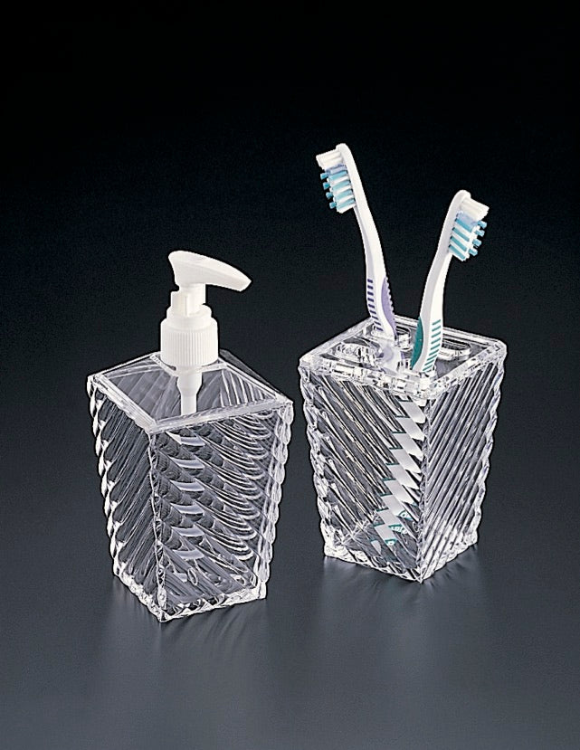 Acrylic Wavy Toothbrush Holder – Clear Home Decor