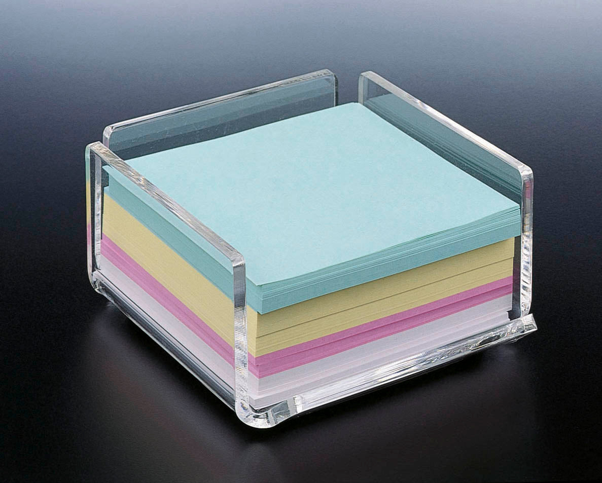 Acrylic Square Memo Pad Holder (W/ Paper) – Clear Home Decor