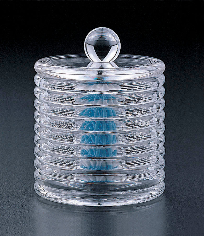 Acrylic Honeycomb Cotton Ball & Swab Box – Clear Home Decor