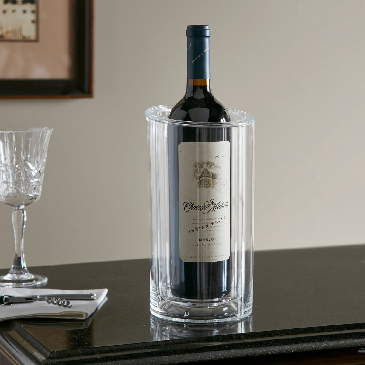 Acrylic Double Wall Wine Cooler (H-1169) – Clear Home Decor
