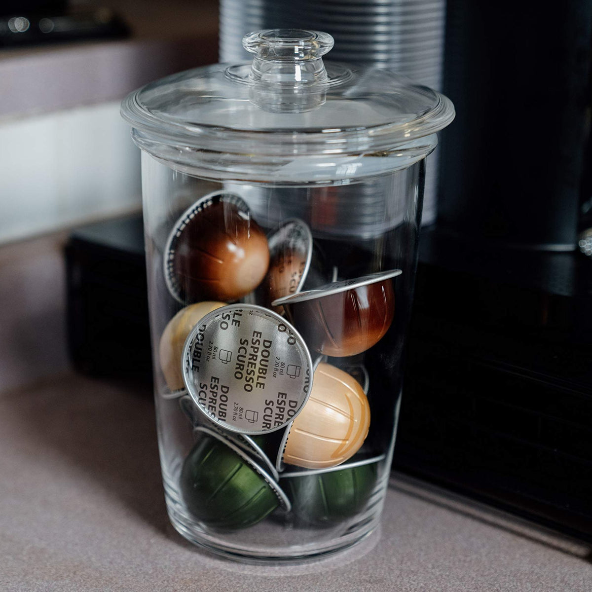 Acrylic Medium Rounded Canister – Clear Home Decor