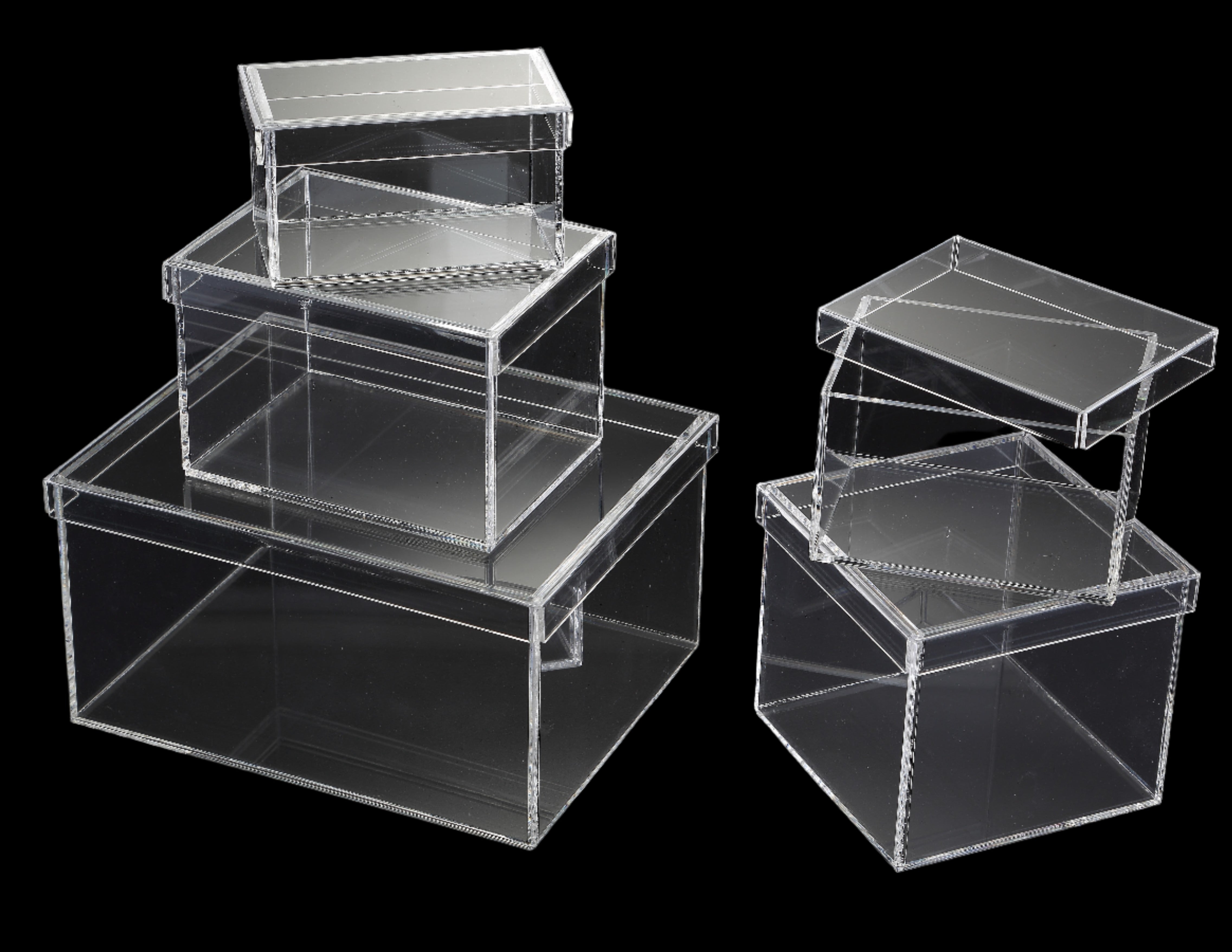 Acrylic Clear Rectangular Box W/ Lid – Clear Home Decor