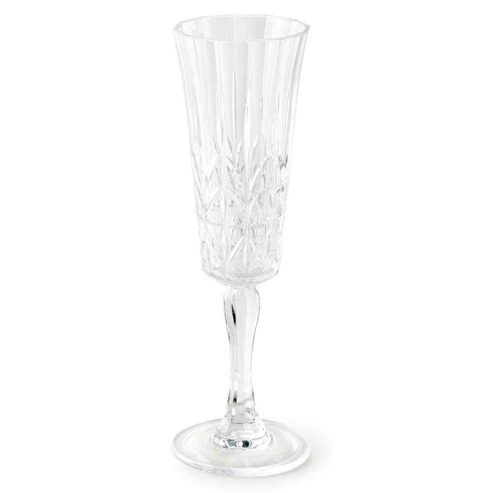 Acrylic Royal Carved Stemmed Champagne Glass – Clear Home Decor